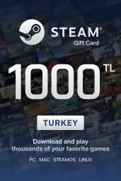 Buy Steam Wallet 1000 TL Gift Card (Turkey) - Digital Key