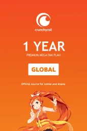 Buy Crunchyroll Premium Mega Fan Plan 1 Year Subscription - Digital Key