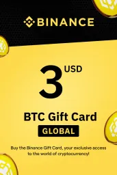 Buy Binance (BTC) 3 USD Gift Card (Global) - Digital Key