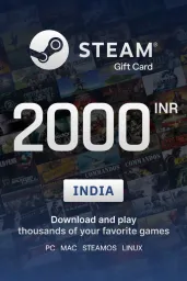 Buy Steam Wallet 2000 INR Gift Card (India) - Digital Key