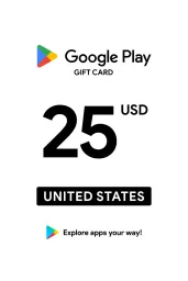 Buy Google Play 25 USD Gift Card (United States) - Digital Key