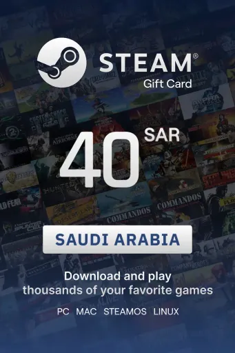 Buy Steam Wallet 40 SAR Gift Card (Saudi Arabia) - Digital Key