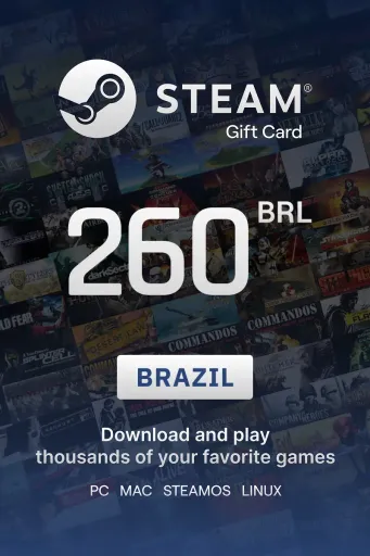 Buy Steam Wallet 260 BRL Gift Card (Brazil) - Digital Key