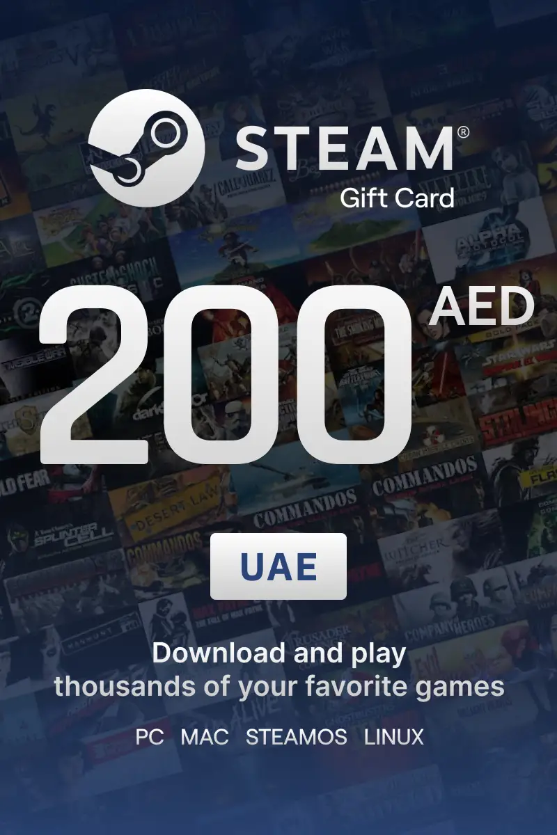 Buy Steam Wallet 200 AED Gift Card (United Arab Emirates) - Digital Key