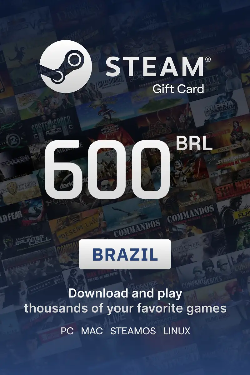 Buy Steam Wallet 600 BRL Gift Card (Brazil) - Digital Key