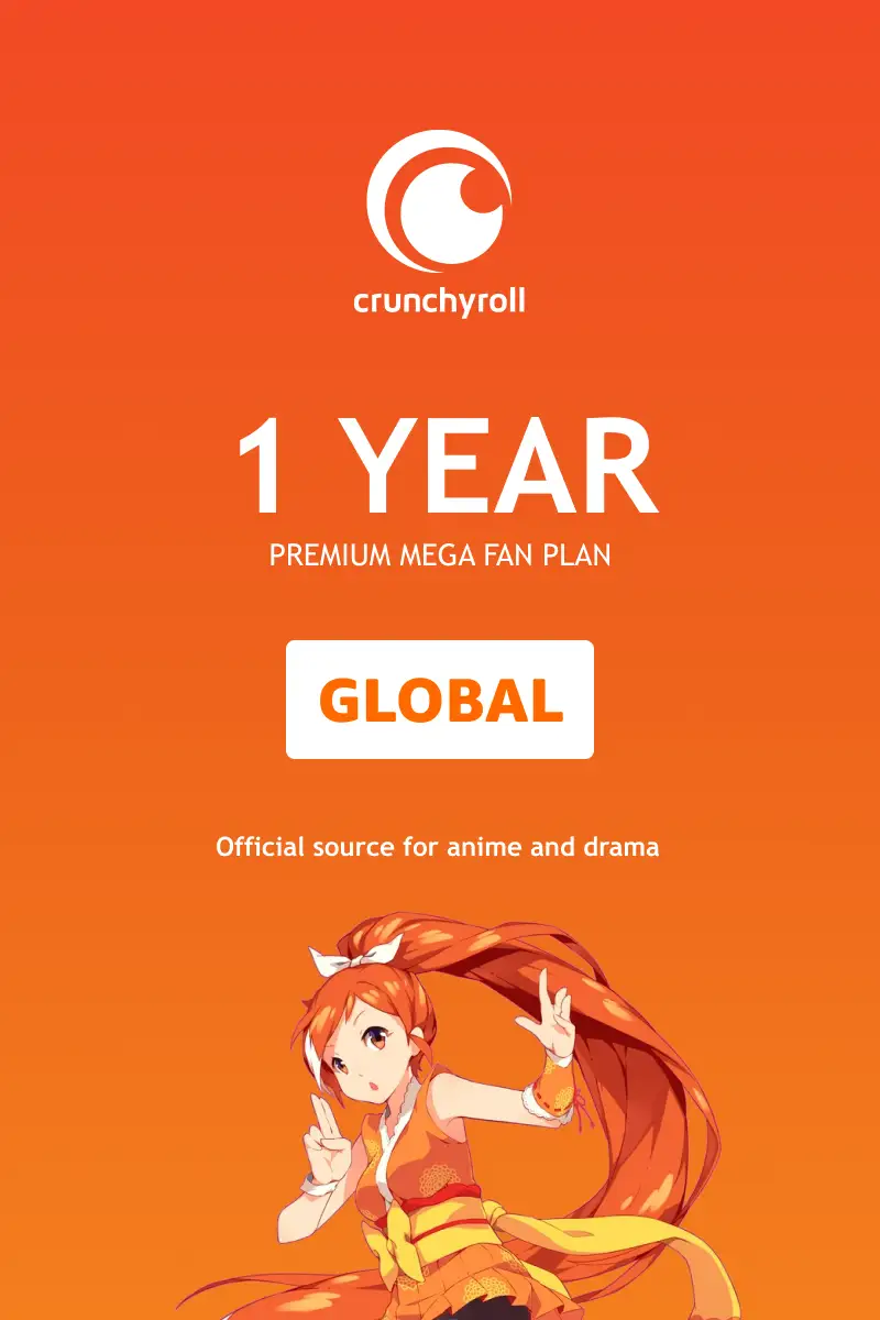 Buy Crunchyroll Premium Mega Fan Plan 1 Year Subscription (Global ...