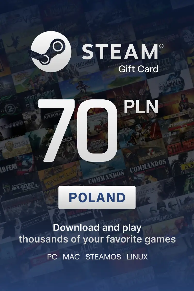 Buy Steam Wallet 70 PLN Gift Card (Poland) - Digital Key