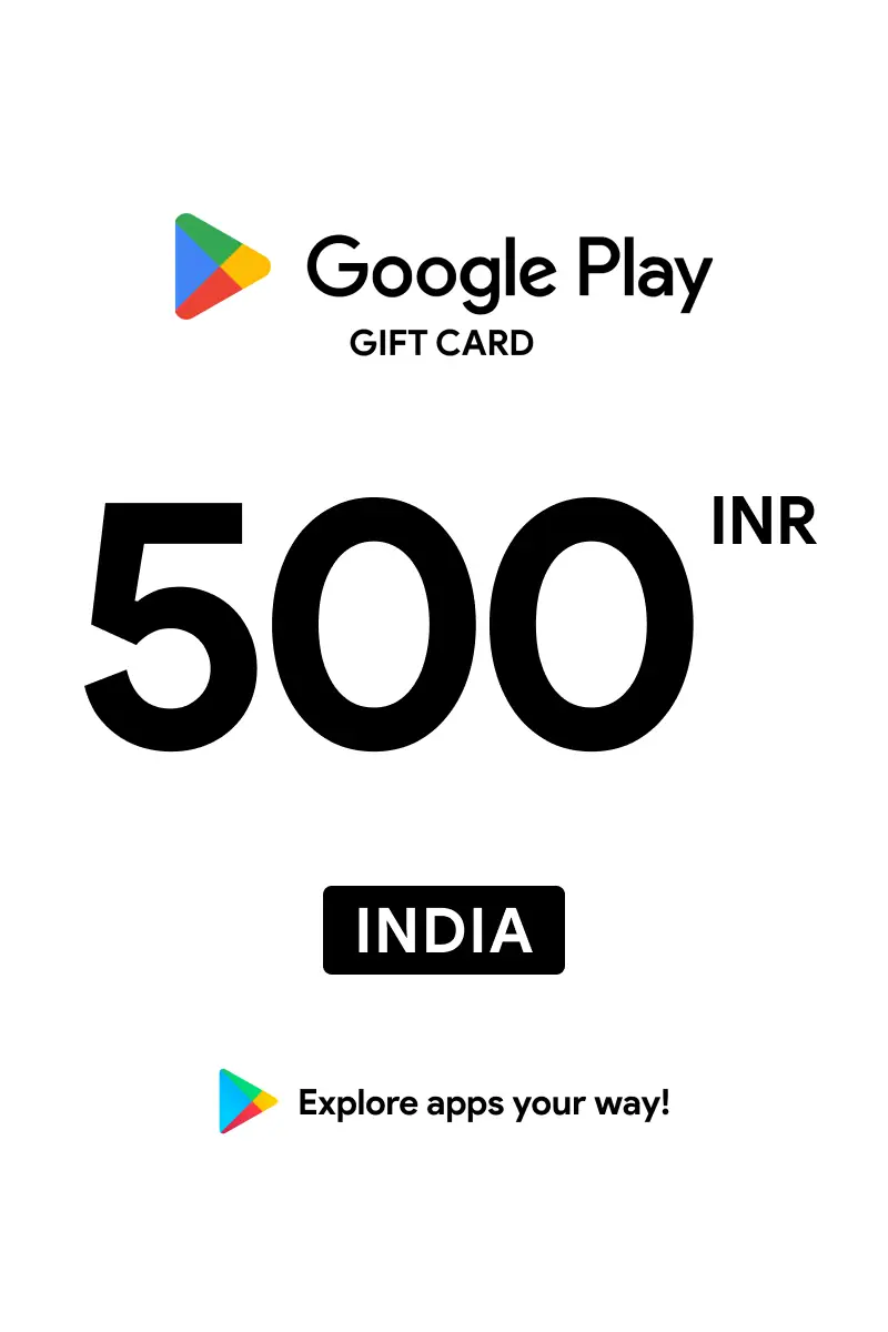 Buy Google Play 500 INR Gift Card (India) - Digital Key