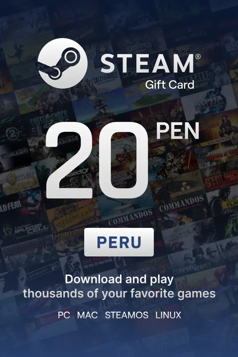 Buy Steam Wallet 20 PEN Gift Card (Peru) - Digital Key