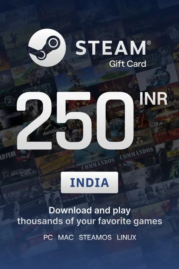 Buy Steam Wallet 250 INR Gift Card (India) - Digital Key