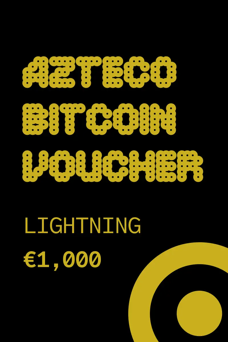 Buy Azteco Bitcoin Lightning Voucher 1000 EUR Gift Card (Global ...