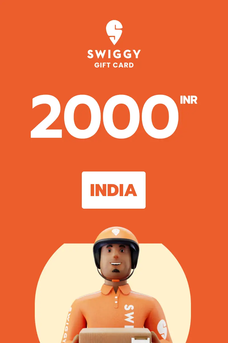 Buy Swiggy 2000 INR Gift Card (India) - Digital Key