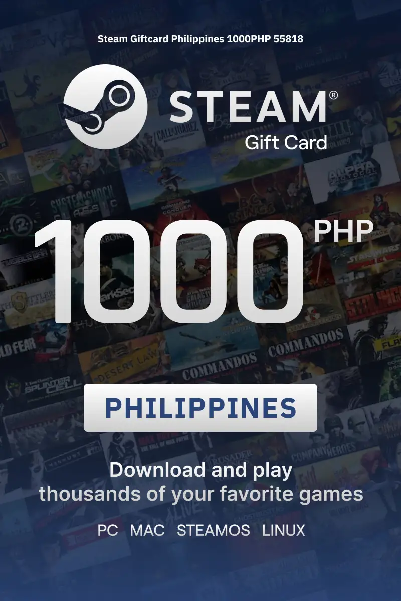 Buy Steam Wallet 1000 PHP Gift Card (Philippines) - Digital Key
