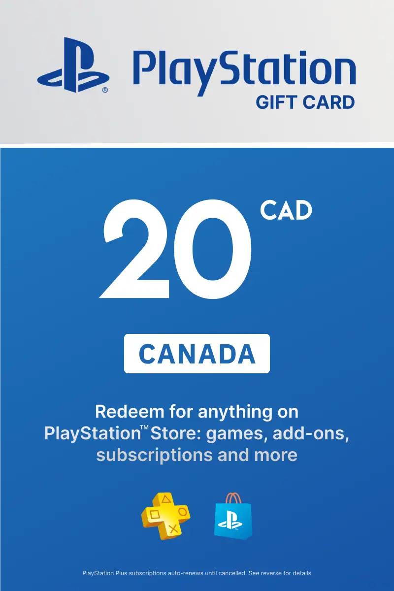 Buy PlayStation Store 20 CAD Gift Card (Canada) - Digital Key