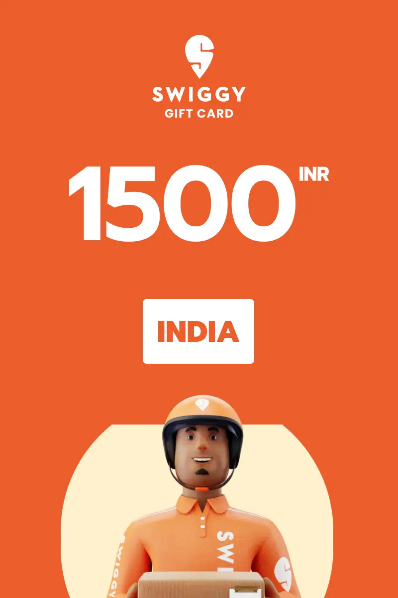 Buy Swiggy 1500 INR Gift Card (India) - Digital Key