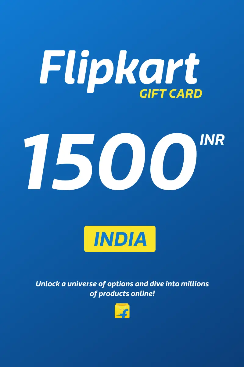 Buy Flipkart 1500 INR Gift Card (India) - Digital Key