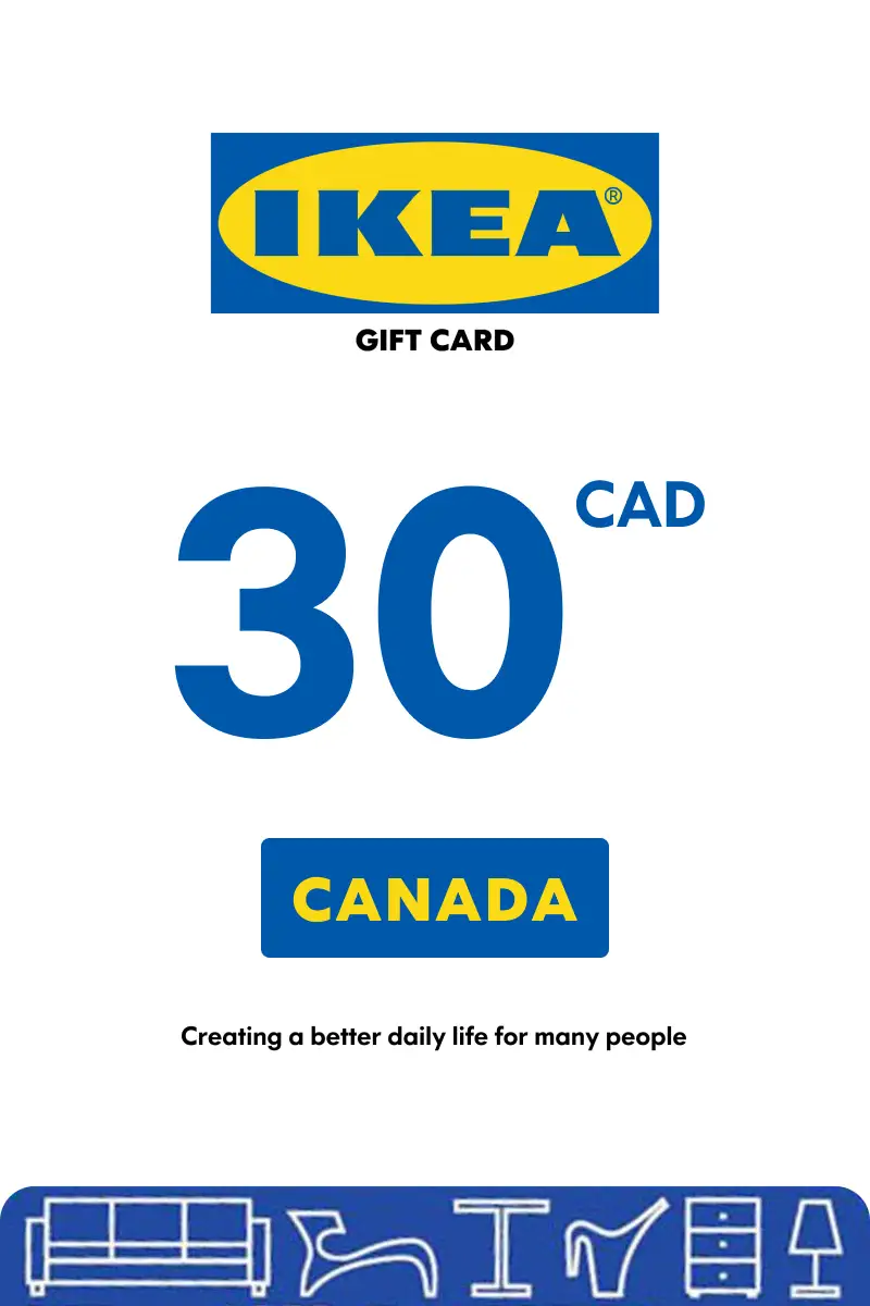 Buy IKEA 30 CAD Gift Card (Canada) - Digital Key