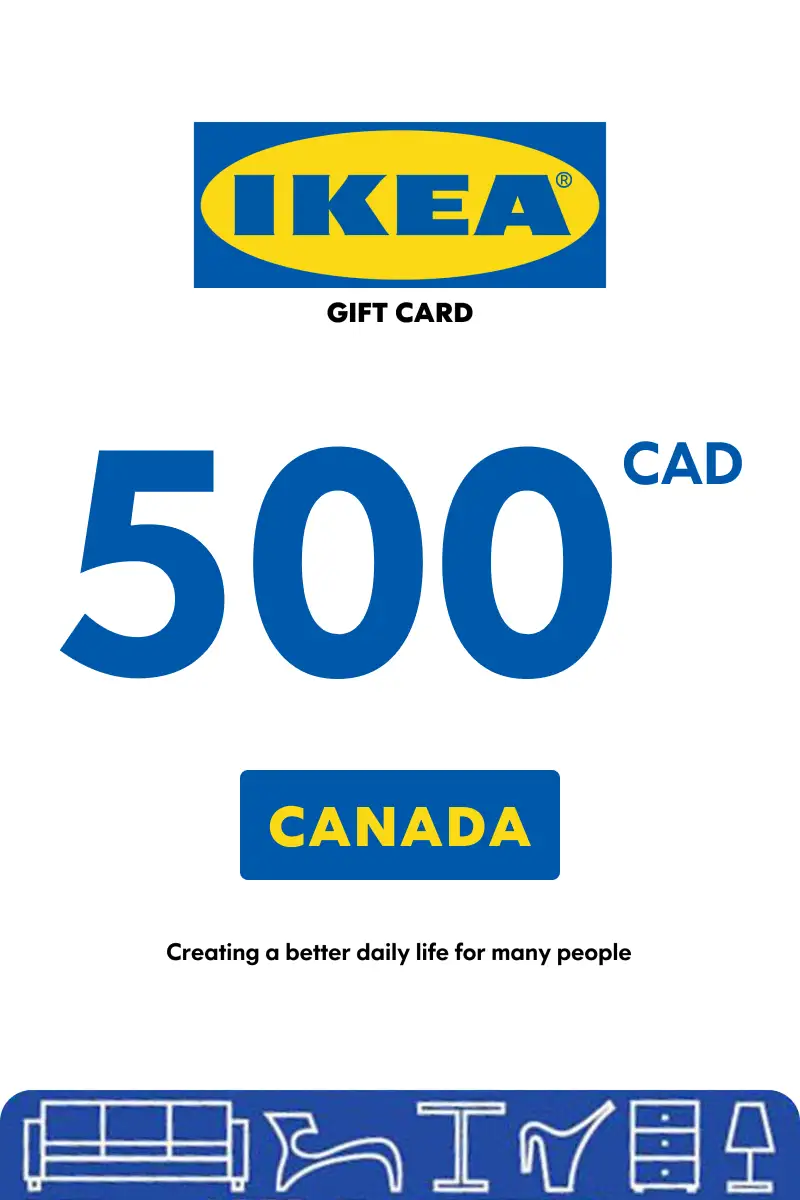 Buy IKEA 500 CAD Gift Card (Canada) - Digital Key