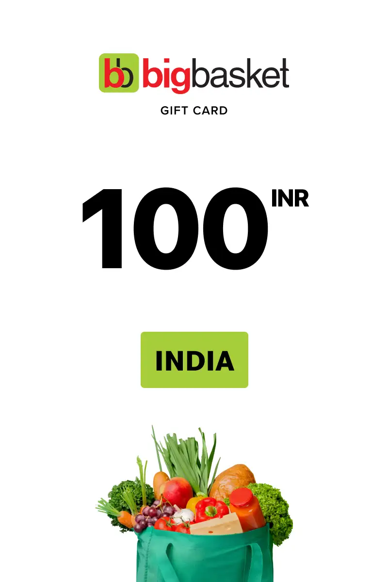Buy Bigbasket 100 INR Gift Card (India) - Digital Key