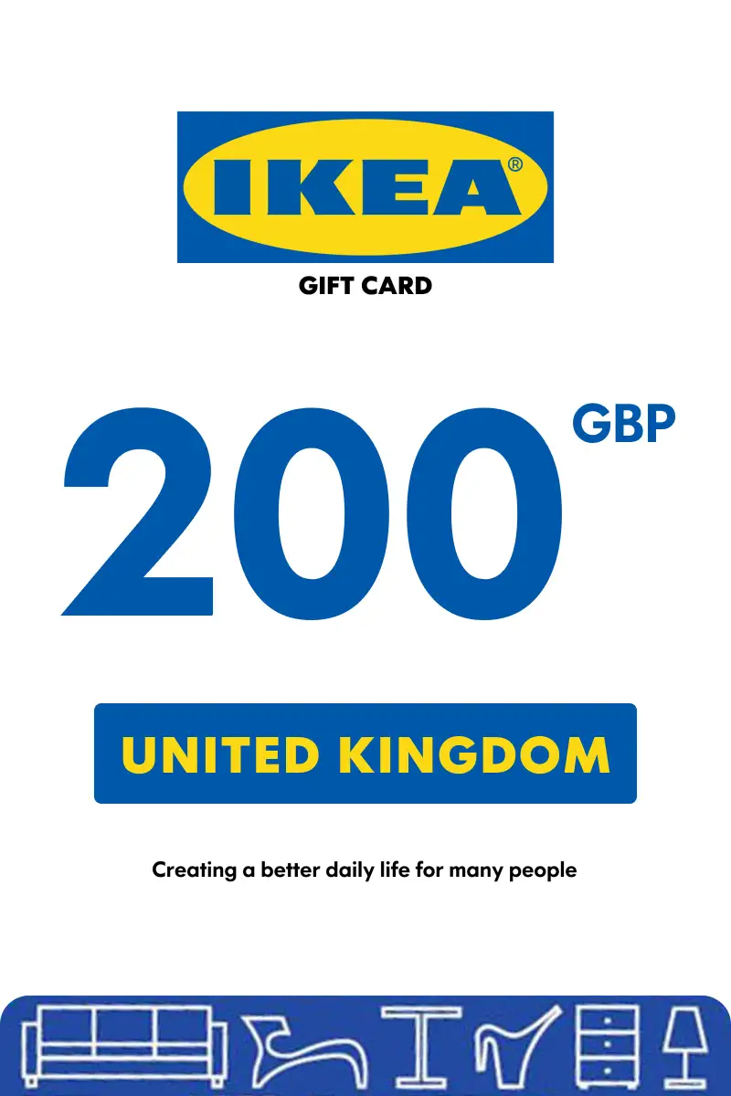 Buy IKEA 200 GBP Gift Card (United Kingdom) - Digital Key