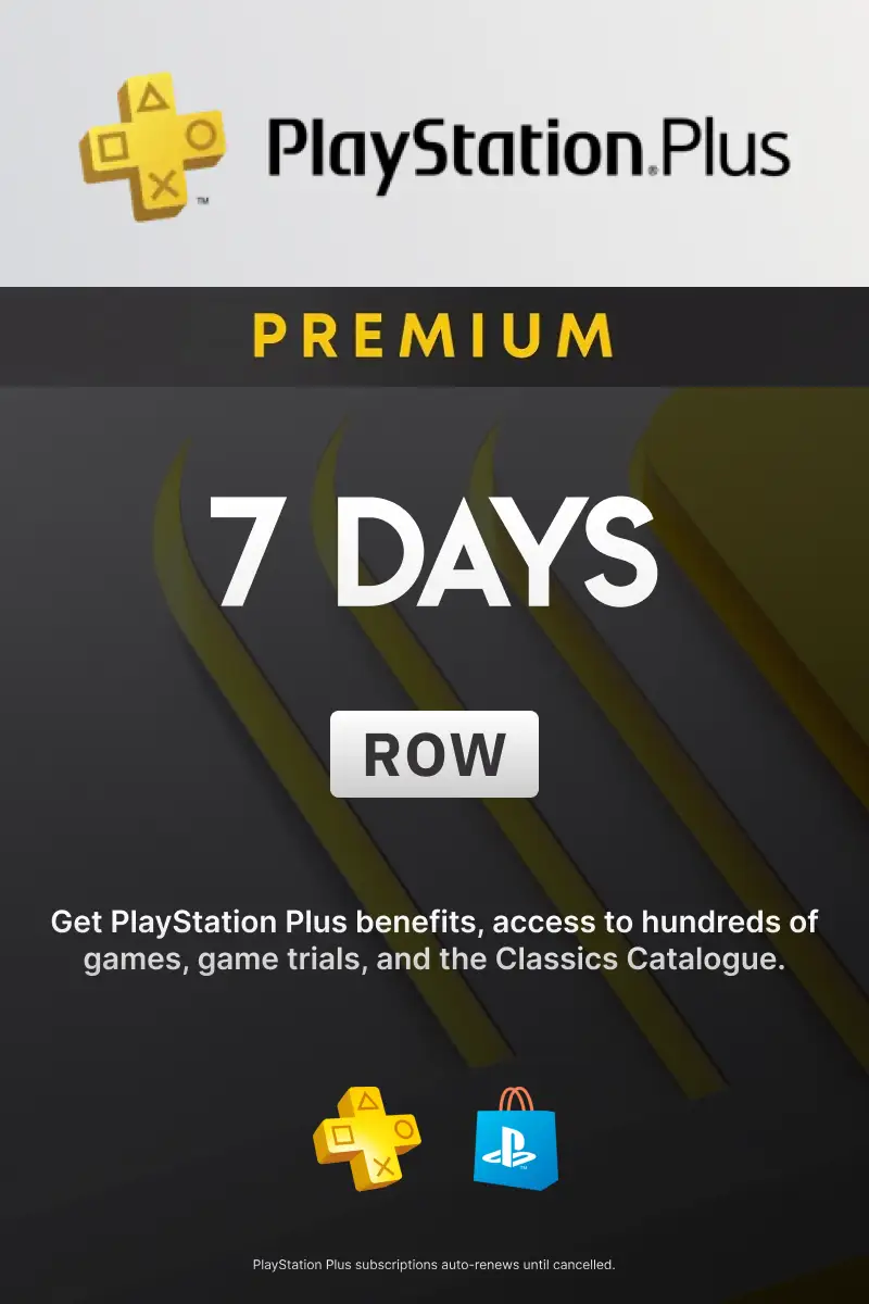 Buy PlayStation Plus Premium 7 Days Membership (ROW) - PSN - Digital Key