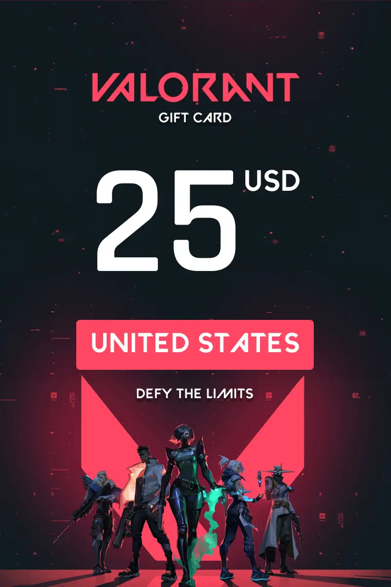 Buy Valorant 25 USD Gift Card (United States) - Digital Key