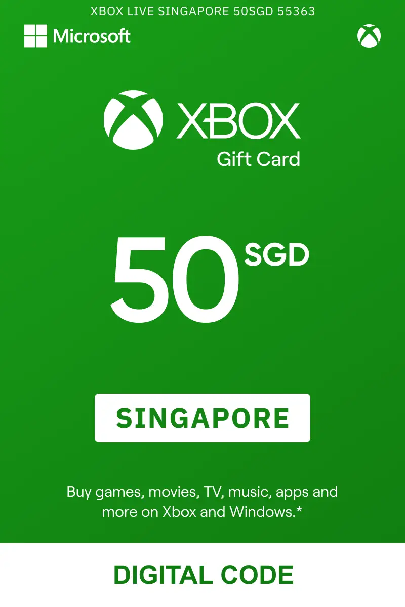Buy Xbox 50 SGD Gift Card (Singapore) - Digital Key