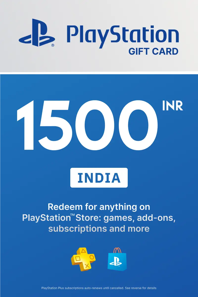 Buy PlayStation Store 1500 INR Gift Card (India) - Digital Key