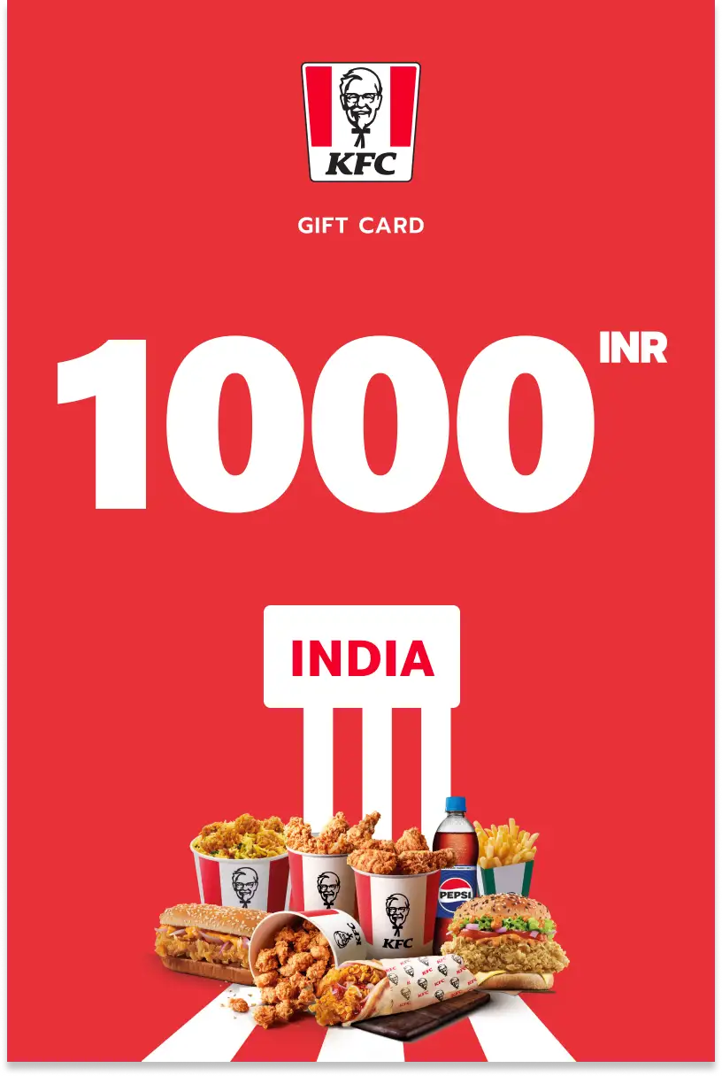 Buy KFC 1000 INR Gift Card (India) - Digital Key