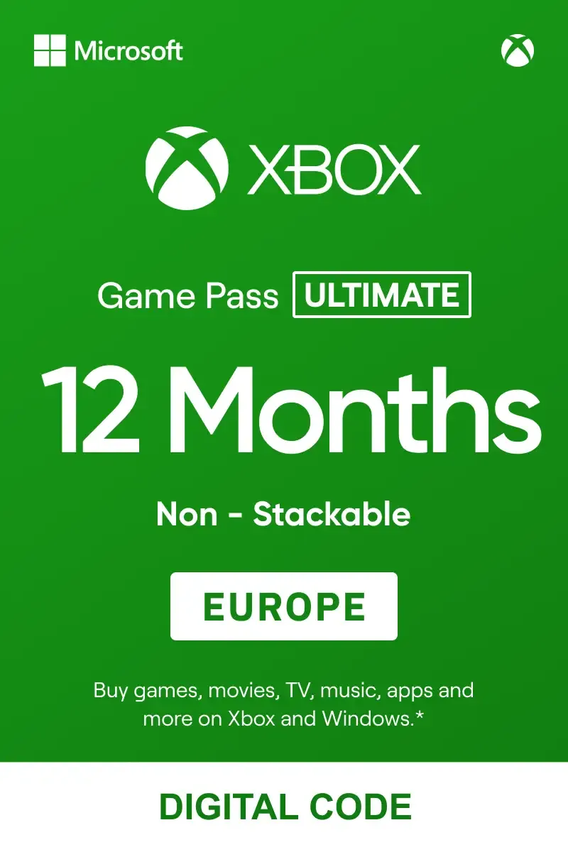 Buy Xbox Game Pass Ultimate 12 Months Non-Stackable (Europe) - Xbox ...