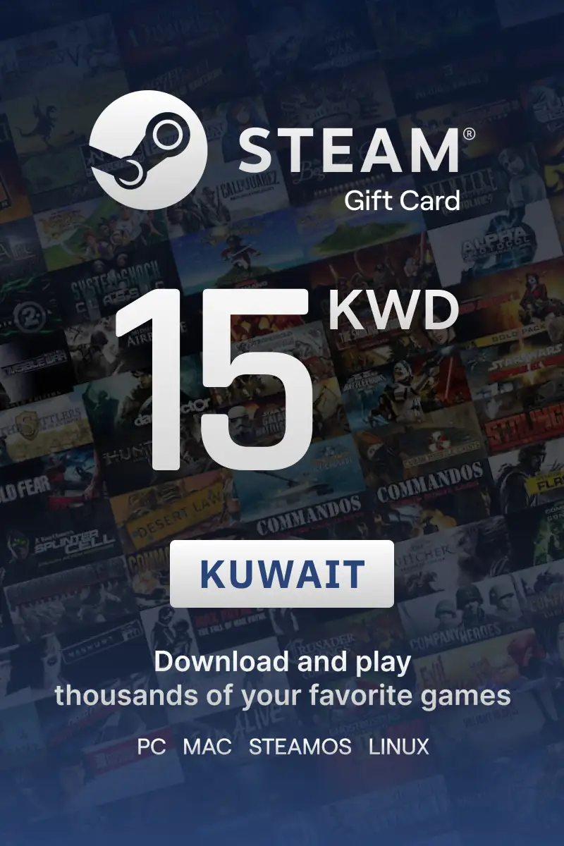 Buy Steam Wallet 15 KWD Gift Card (Kuwait) - Digital Key