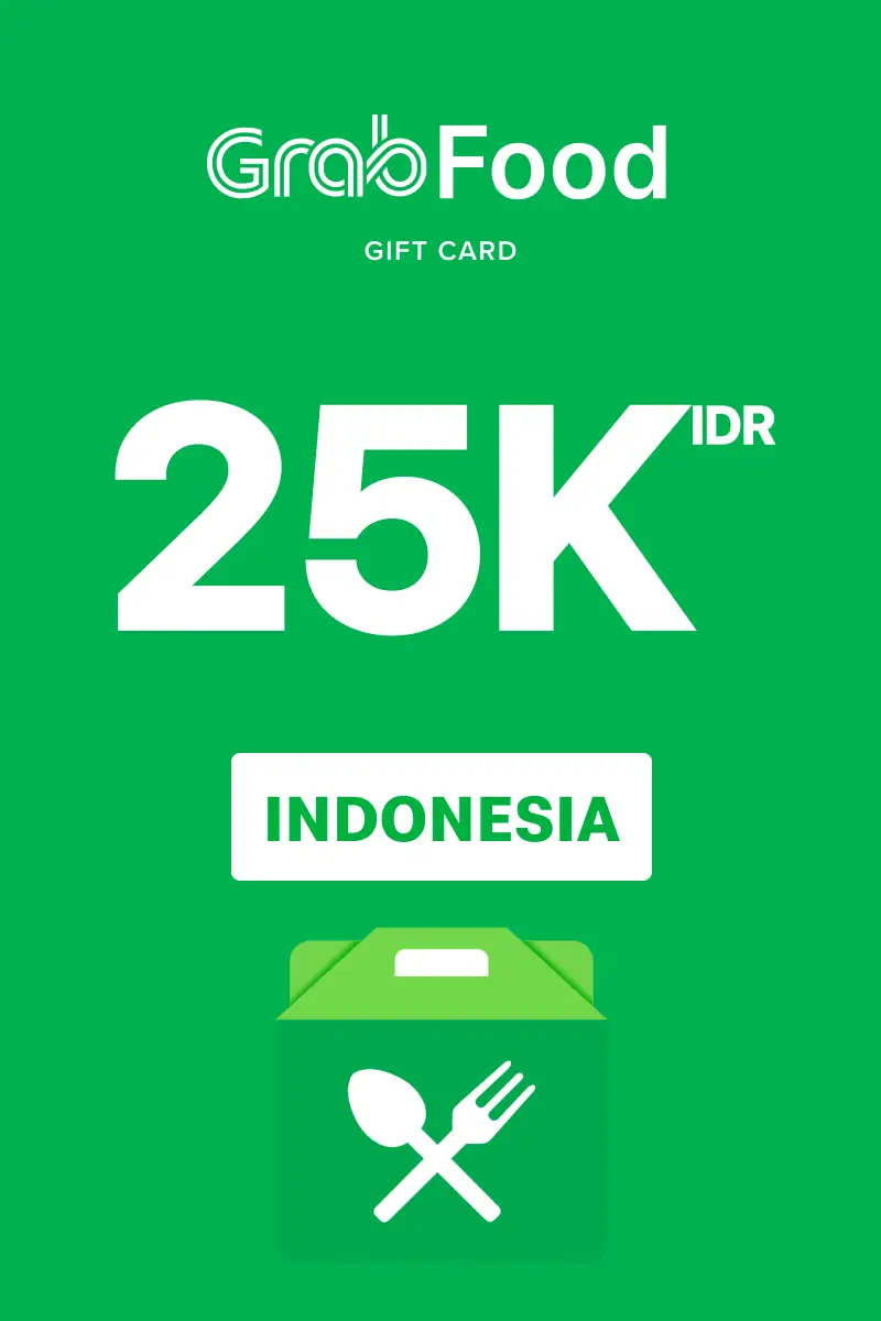 Buy Grab Food 25000 IDR Gift Card (Indonesia) - Digital Key