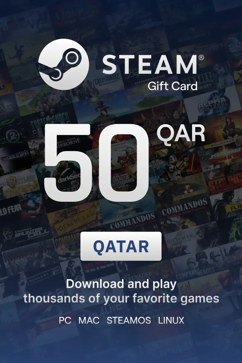 Buy Steam Wallet 50 QAR Gift Card (Qatar) - Digital Key