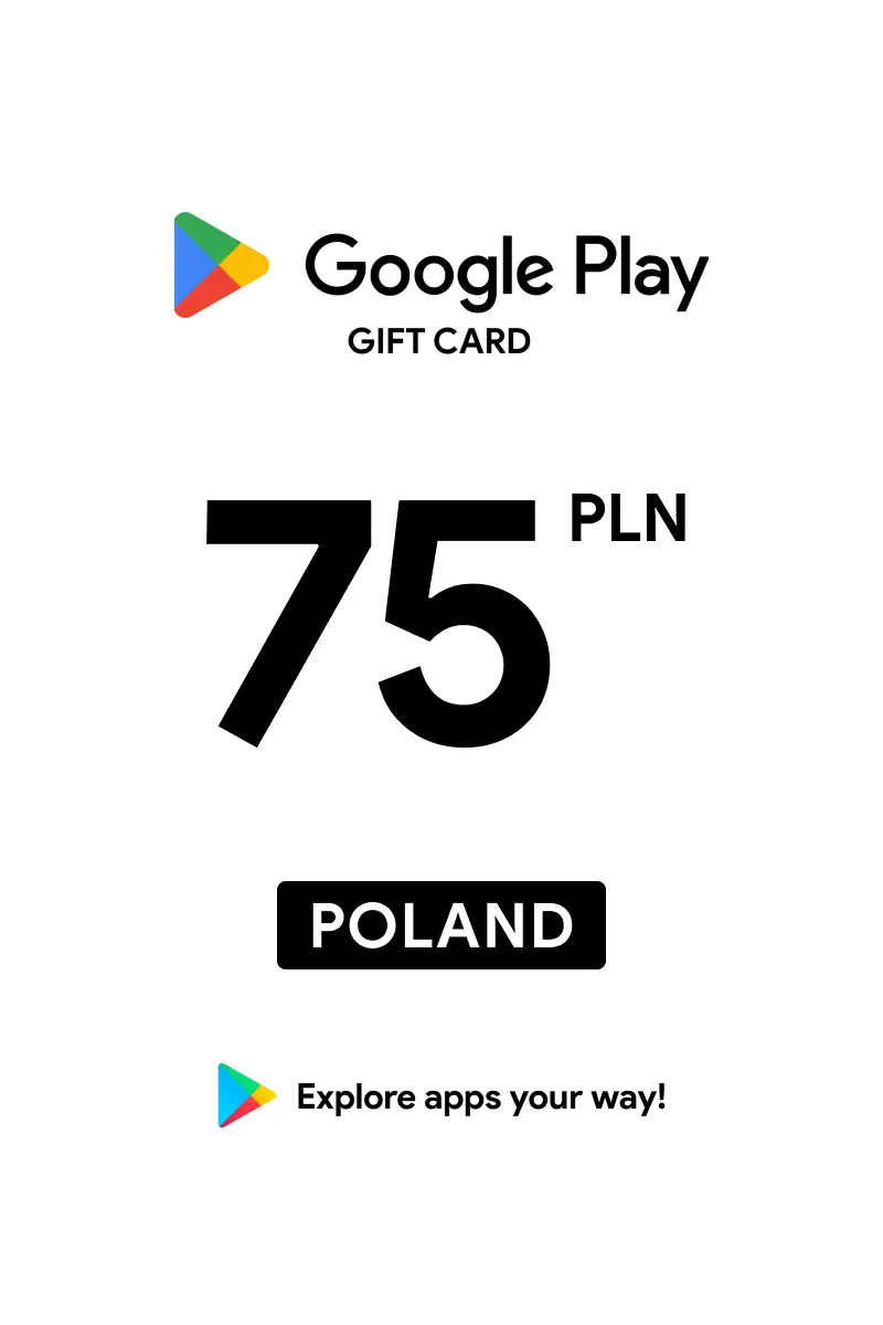 Buy Google Play 75 PLN Gift Card (Poland) - Digital Key