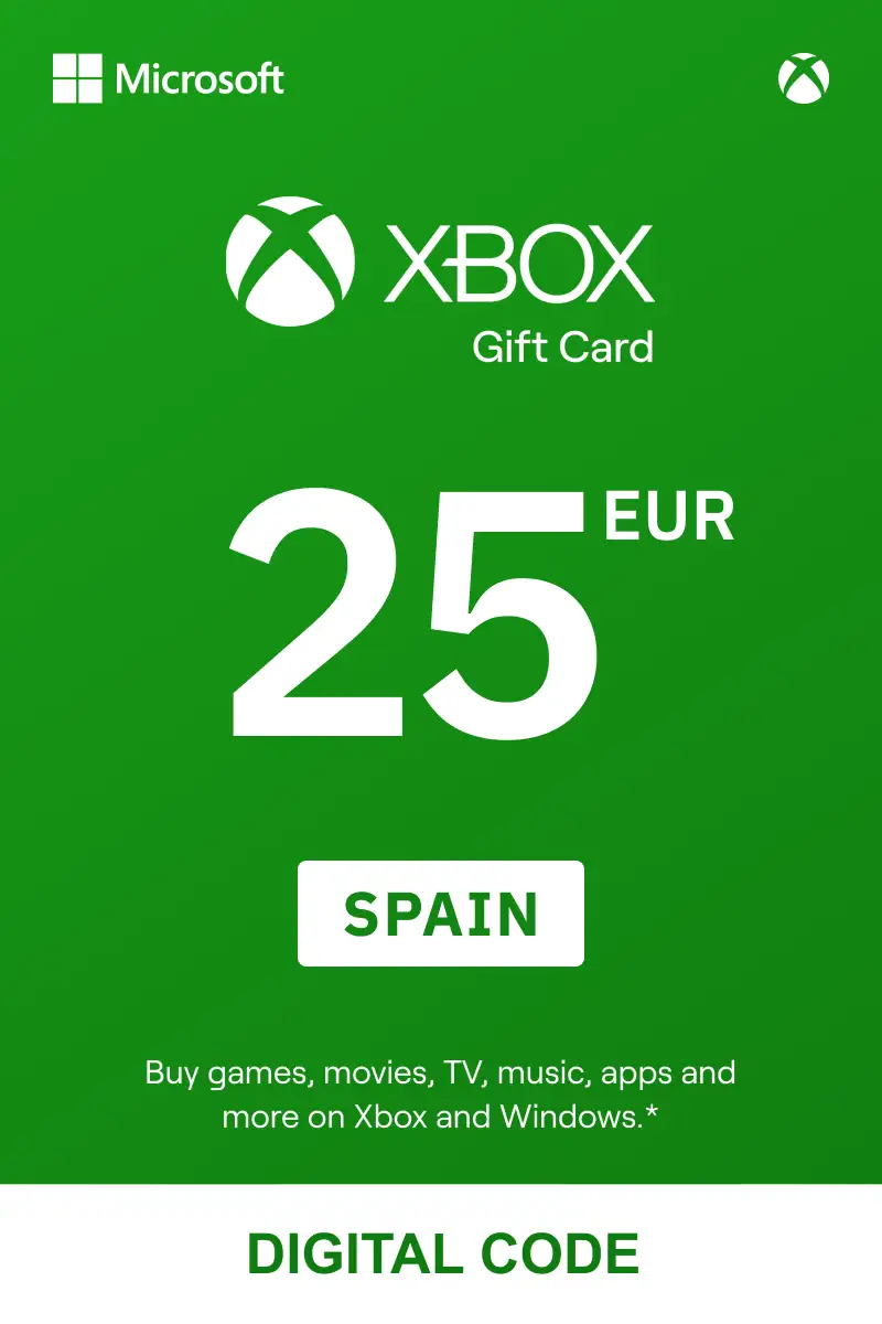 Buy Xbox 25 EUR Gift Card (Spain) - Digital Key