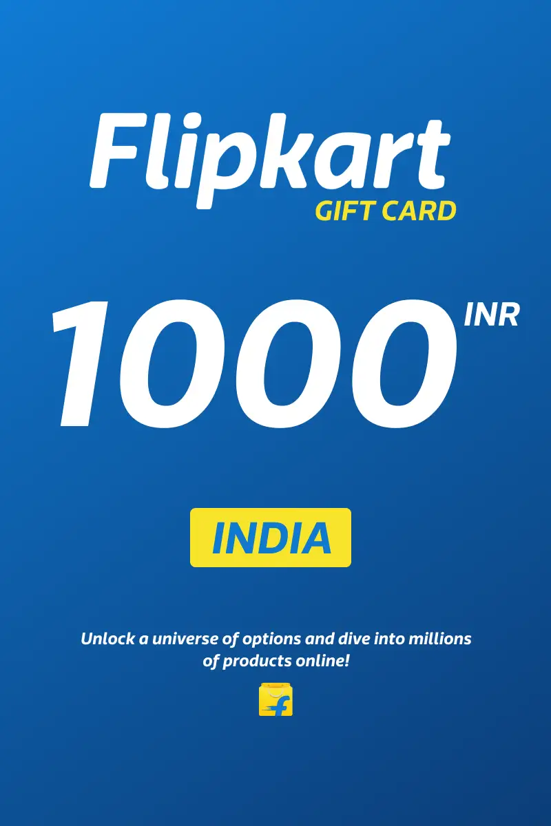 Buy Flipkart 1000 INR Gift Card (India) - Digital Key
