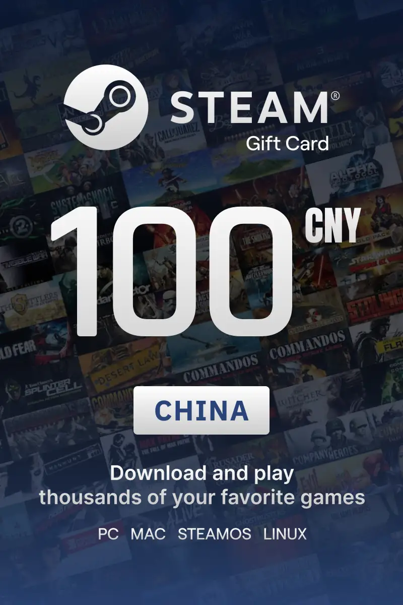 Buy Steam Wallet 100 CNY Gift Card (China) - Digital Key