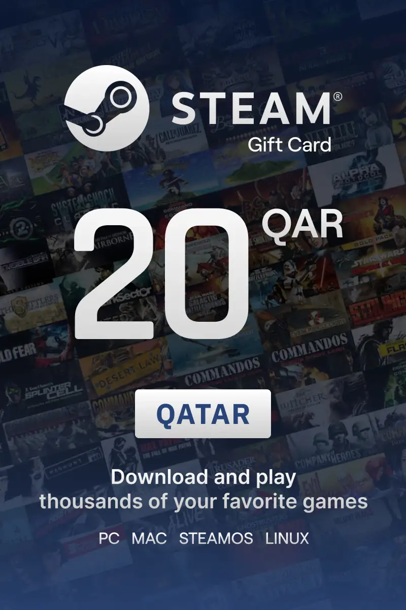 Buy Steam Wallet 20 QAR Gift Card (Qatar) - Digital Key