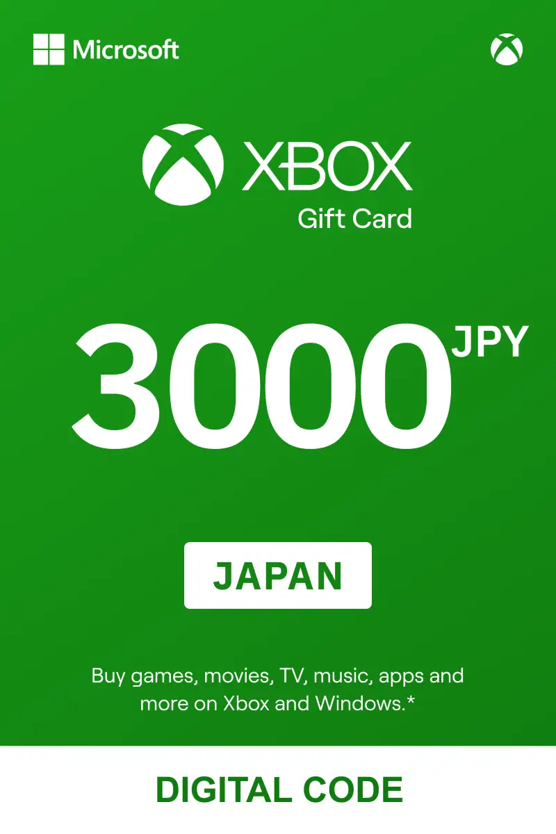 Buy Xbox 3000 JPY Gift Card (Japan) - Digital Key