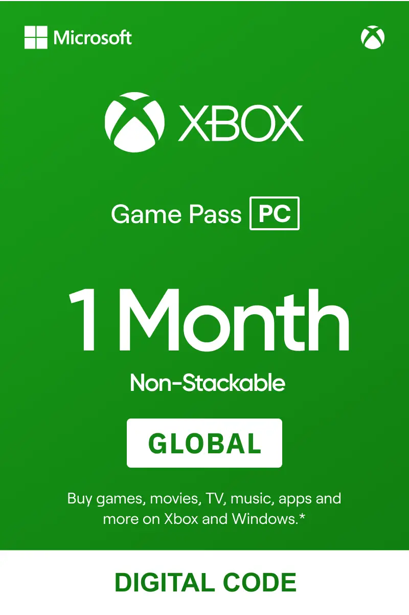 Buy Xbox Game Pass for PC 1 Month - Non-Stackable (Global) - Xbox Live ...