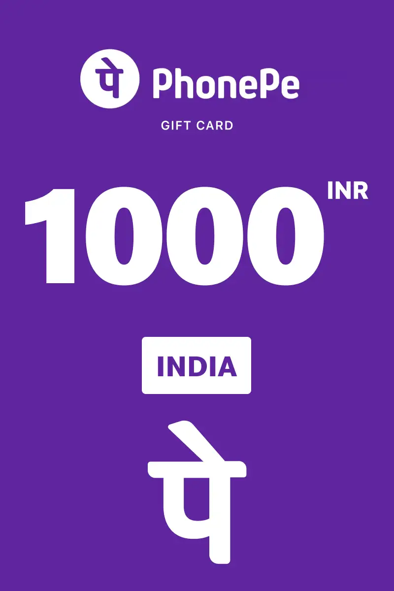 Buy PhonePe 1000 INR Gift Card (India) - Digital Key