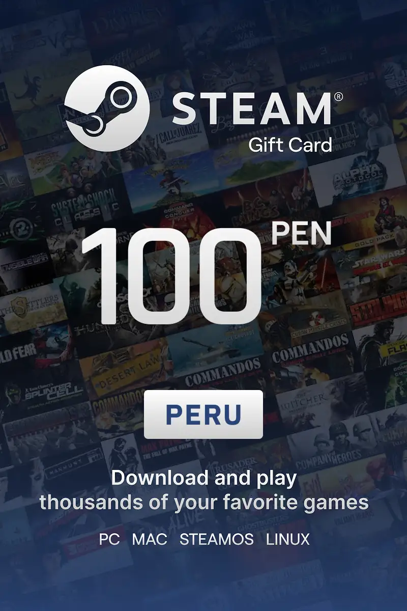 Buy Steam Wallet 100 PEN Gift Card (Peru) - Digital Key