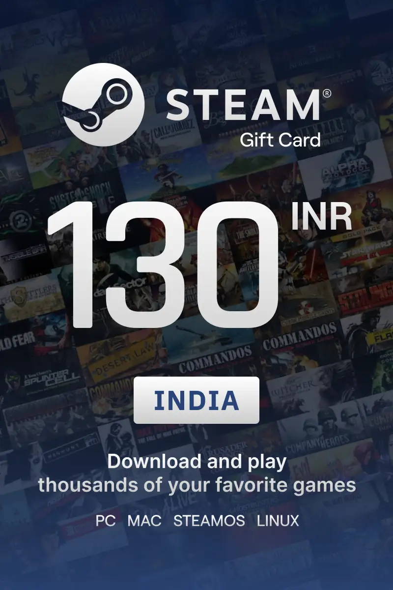 Buy Steam Wallet 130 INR Gift Card (India) - Digital Key