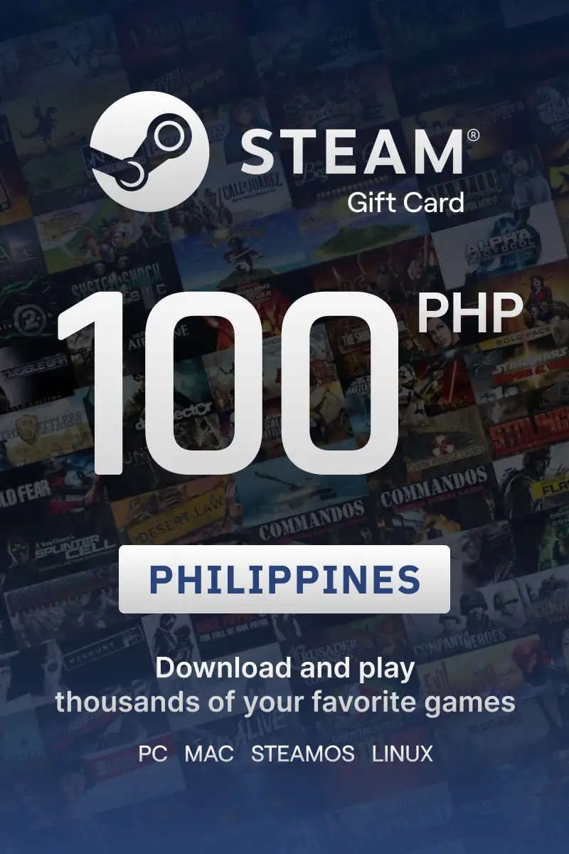 Buy Steam Wallet 100 PHP Gift Card (Philippines) - Digital Key