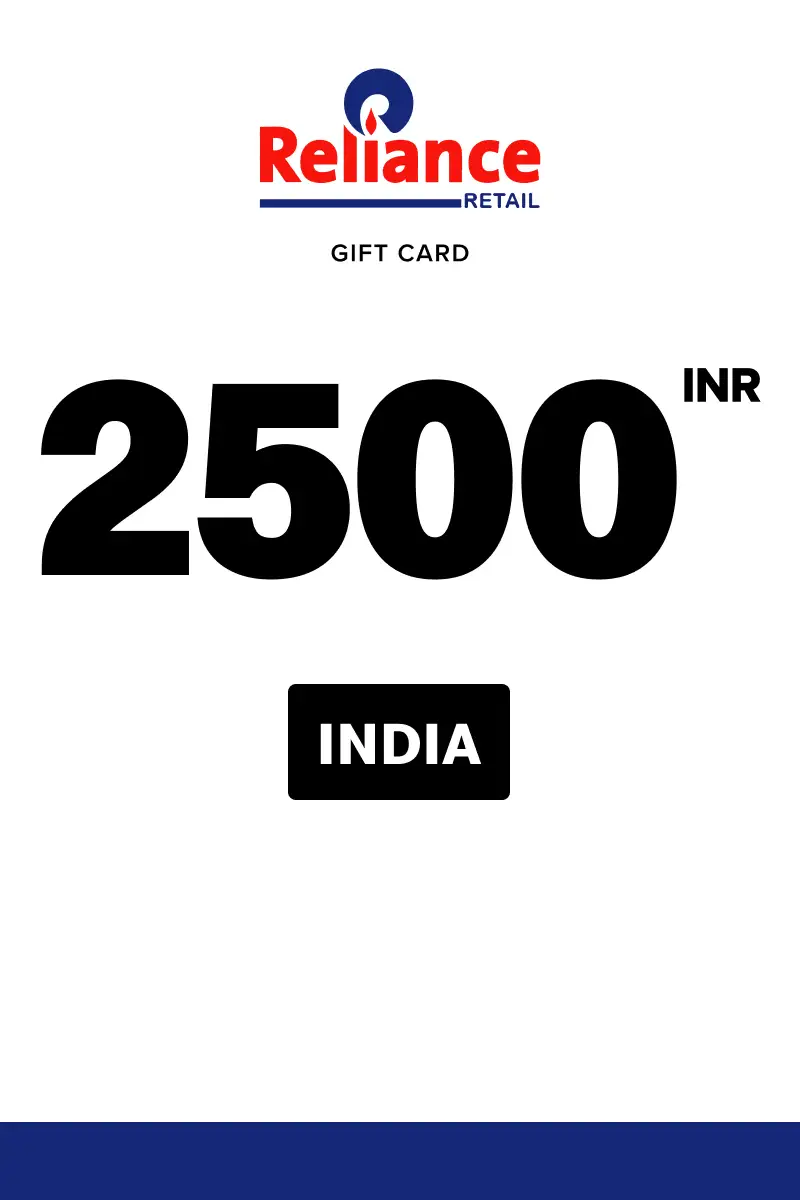 Buy Reliance Retail 2500 INR Gift Card (India) - Digital Key