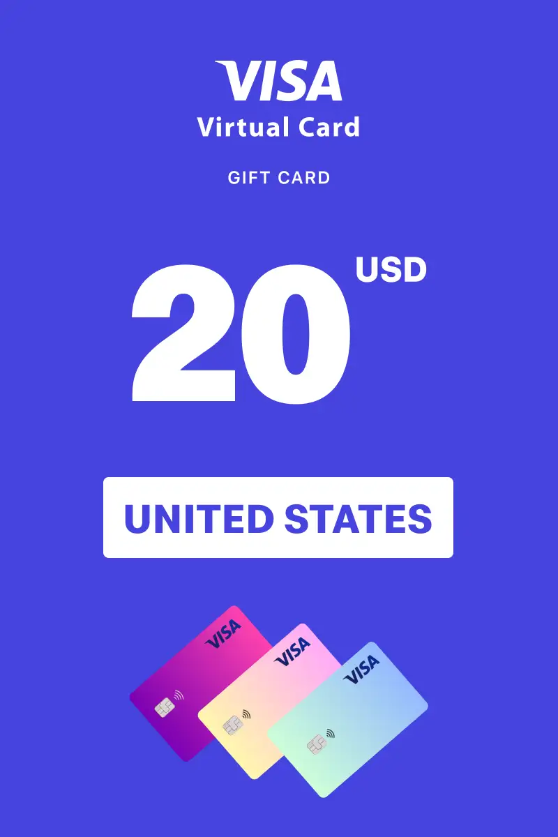 Buy Virtual Visa 20 USD Gift Card (United States) - Digital Key