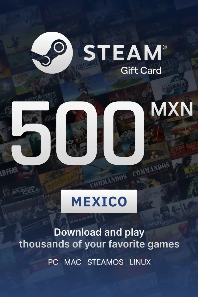 Buy Steam Wallet 500 MXN Gift Card (Mexico) - Digital Key