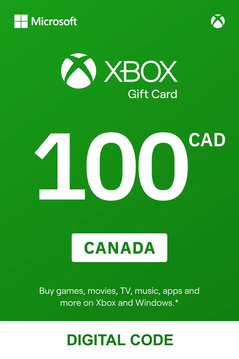 Buy Xbox 100 CAD Gift Card (Canada) - Digital Key