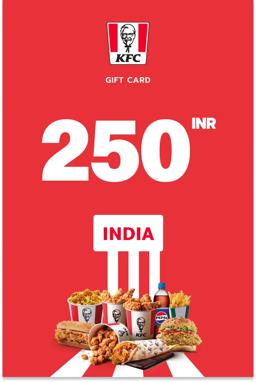 Buy KFC 250 INR Gift Card (India) - Digital Key