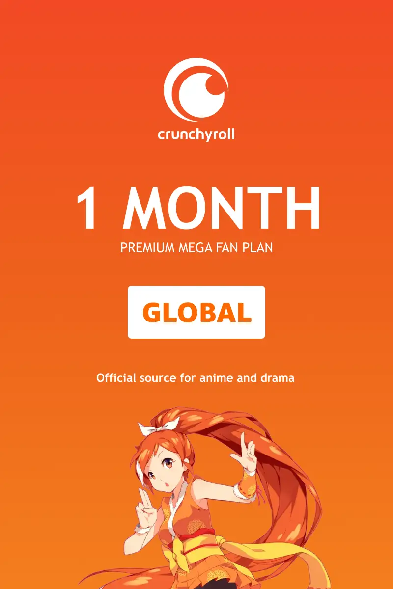 Buy Crunchyroll Premium Mega Fan Plan 1 Month Subscription (Global ...